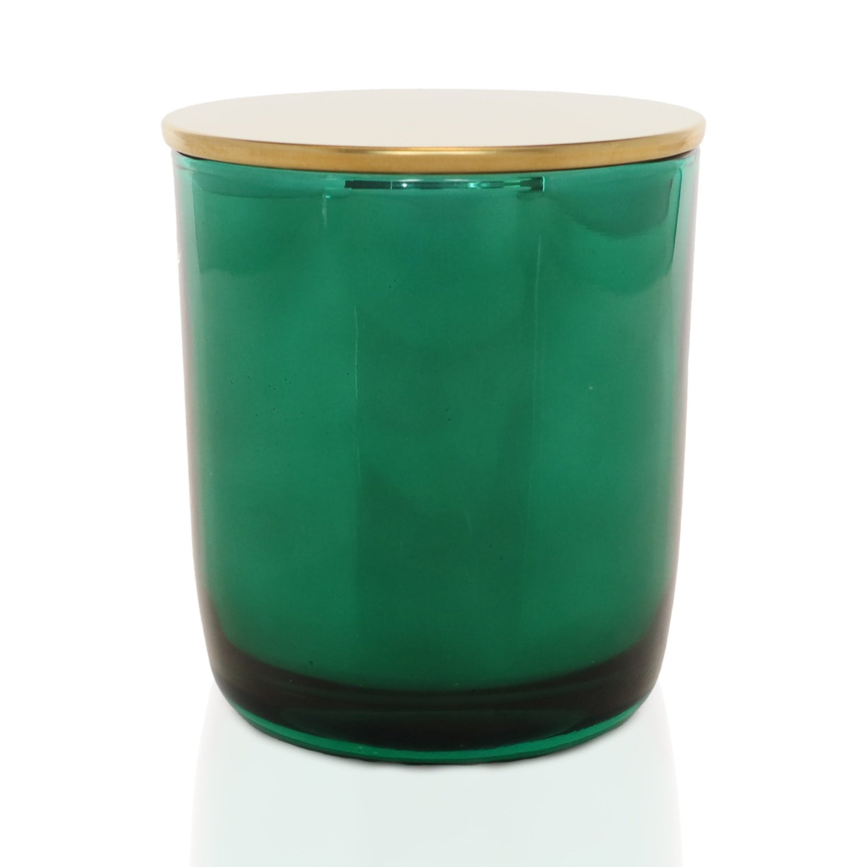 10 oz Green Arc Glass Jar with Gold Electroplated Interior – LuxyM ...